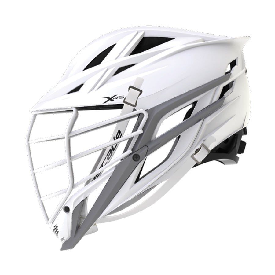 Cascade XRS In-Stock White with Grey Jaw Lacrosse Helmets | Free ...