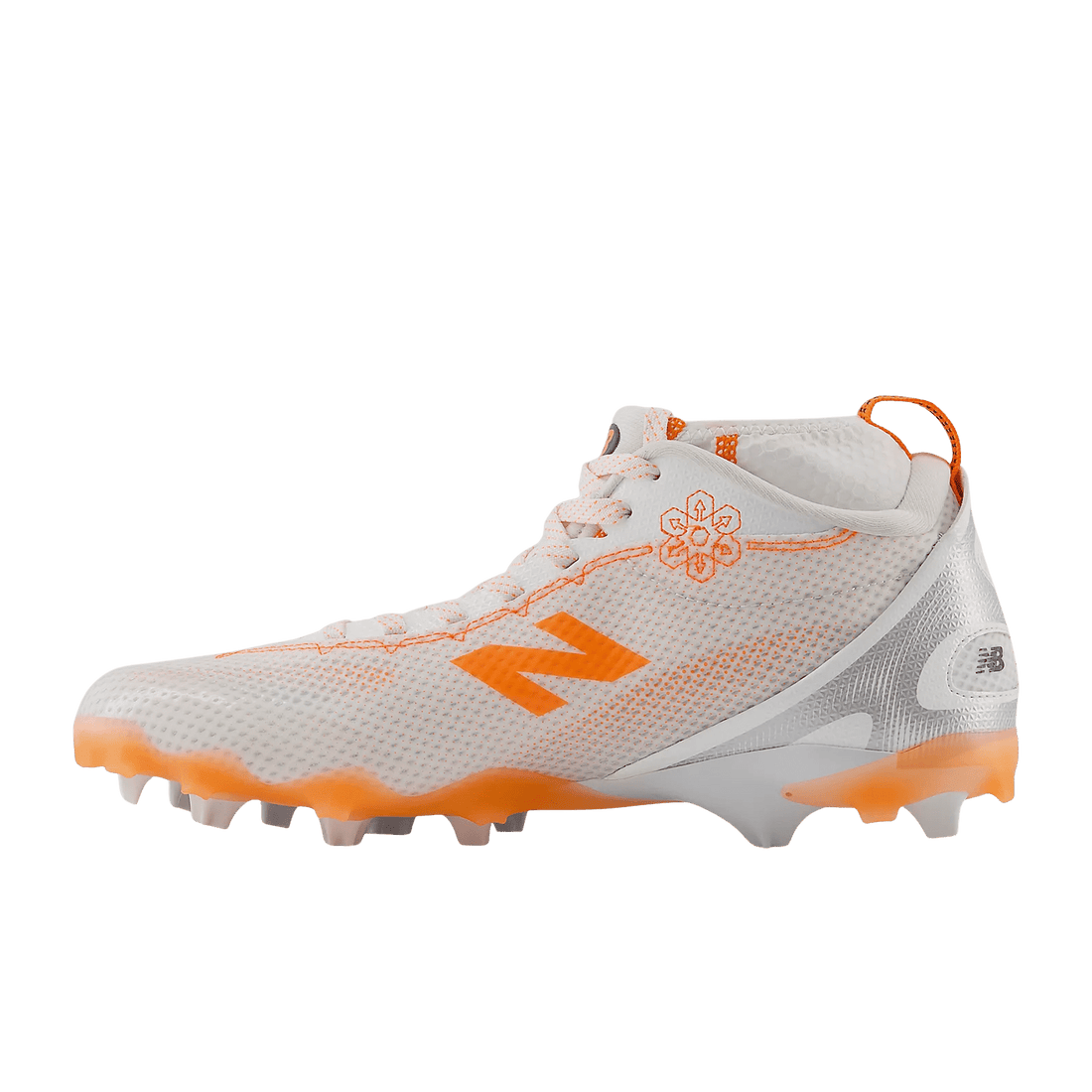 New Balance FreezeLX 5 Mid Cleats - White/Orange