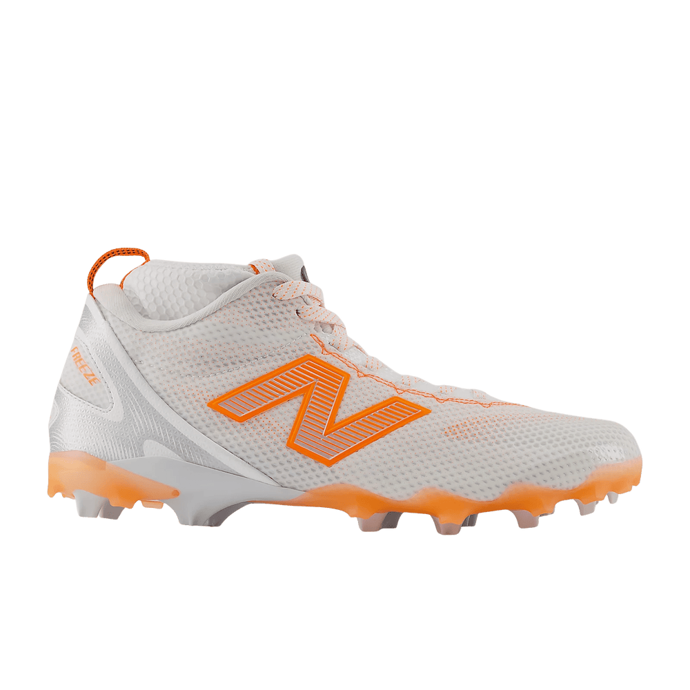 New Balance FreezeLX 5 Mid Cleats - White/Orange